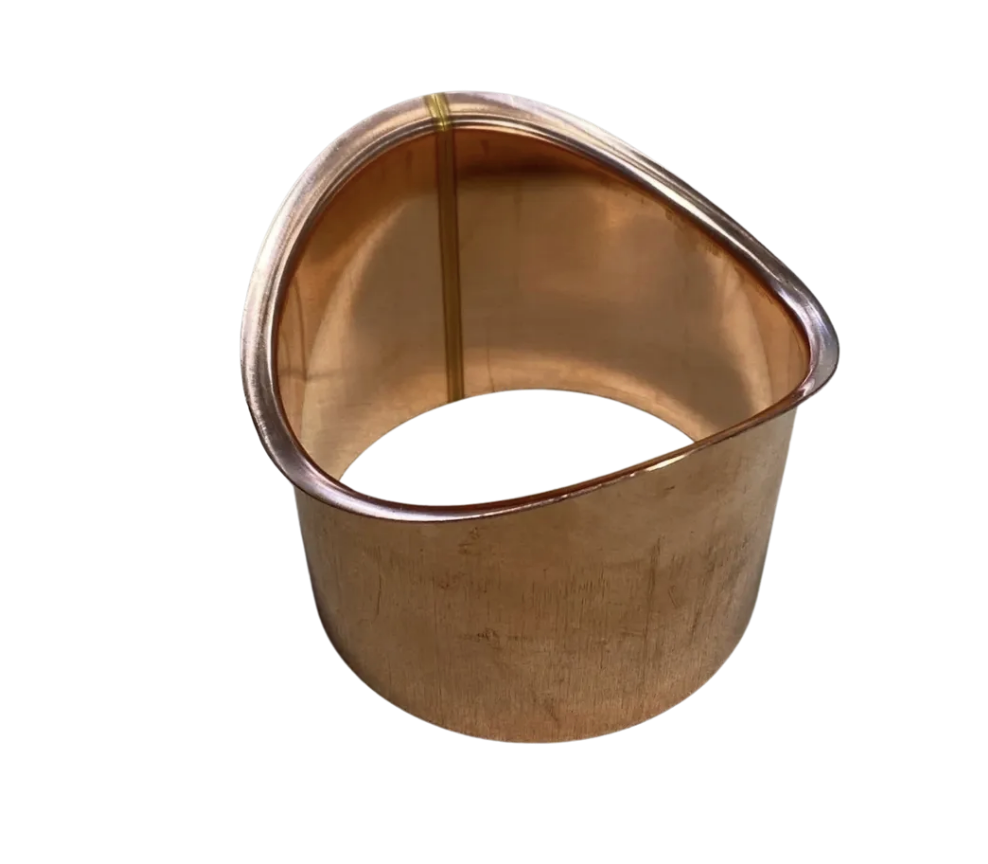 Copper Hidden Outlet | 4" Copper Downspout outlet – Sunrise Half Round