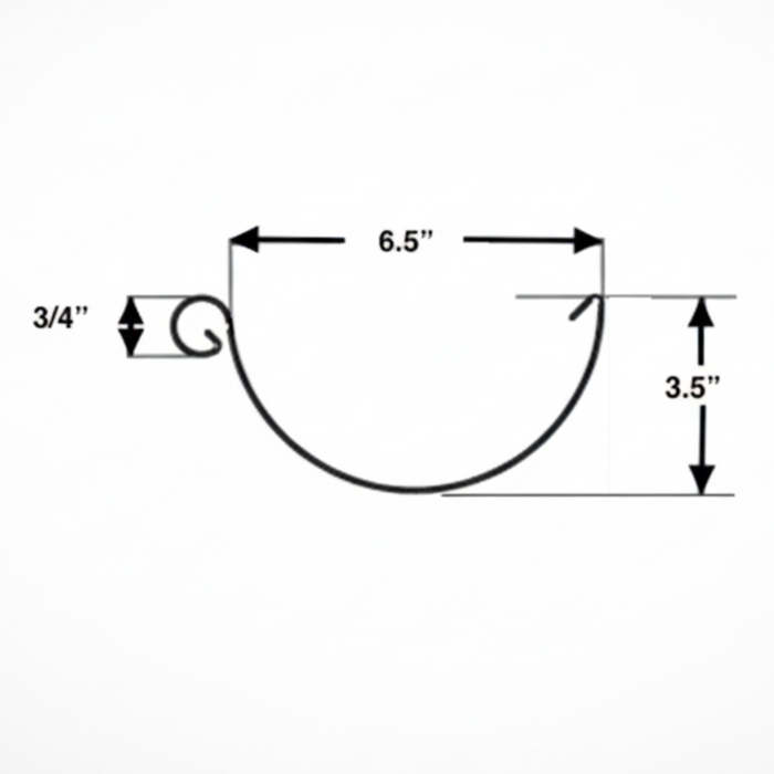 6” Copper Half Round Gutter | 20 FT 16 OZ | Sunrise – Sunrise Half Round