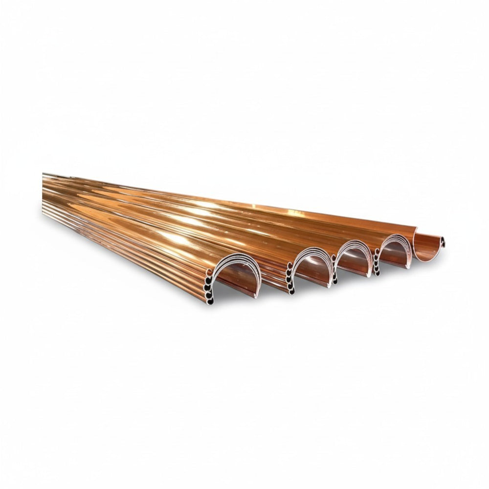 Copper Half Round Gutter Sample | 6" Half Round Traditional Front Bead ...