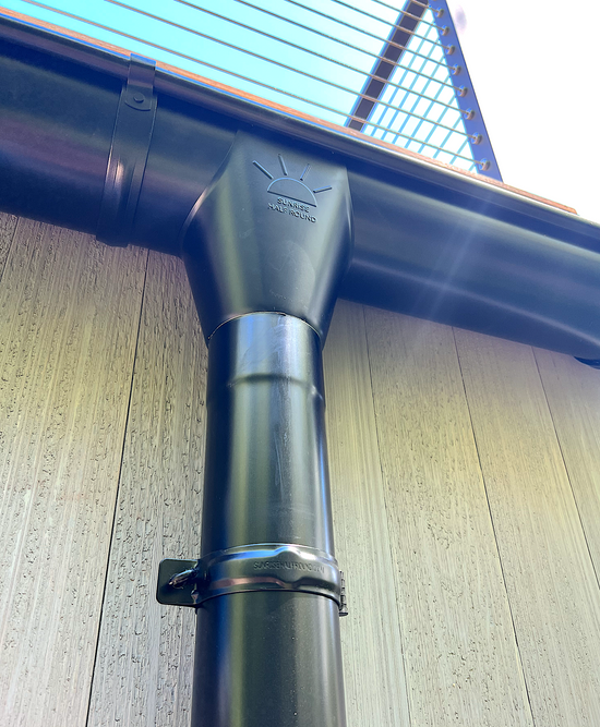 4"x10' Galvanized Steel Downspout – Sunrise Half Round