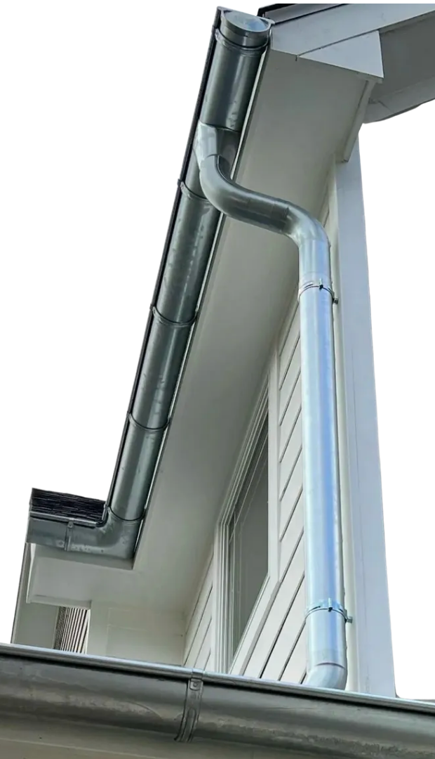 4"x10' Galvanized Steel Downspout – Sunrise Half Round