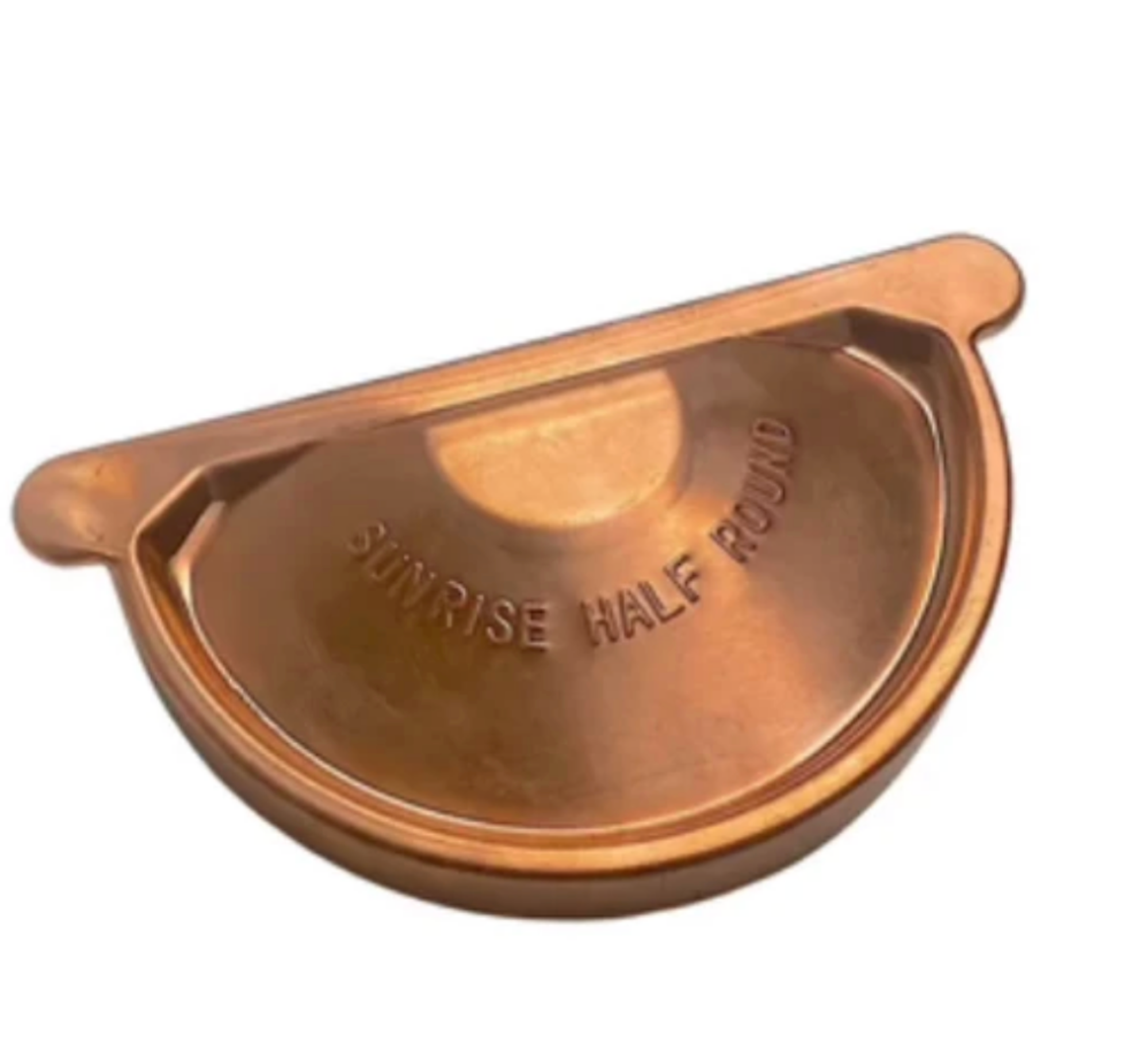 Sunrise Copper Gutter End Cap | 6" European Half Round End Cap ...